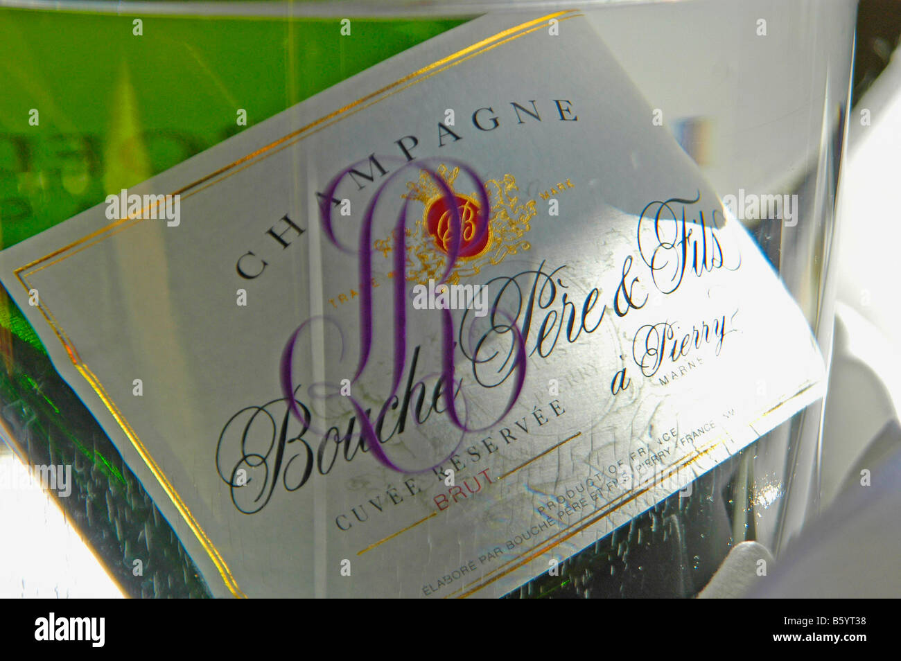 Champagne Bottle close up Stock Photo - Alamy