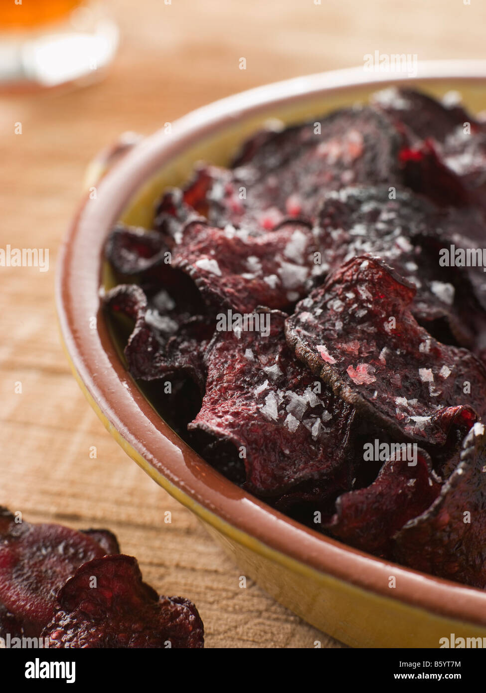 Beetroot Crisps with Sea Salt Stock Photo - Alamy