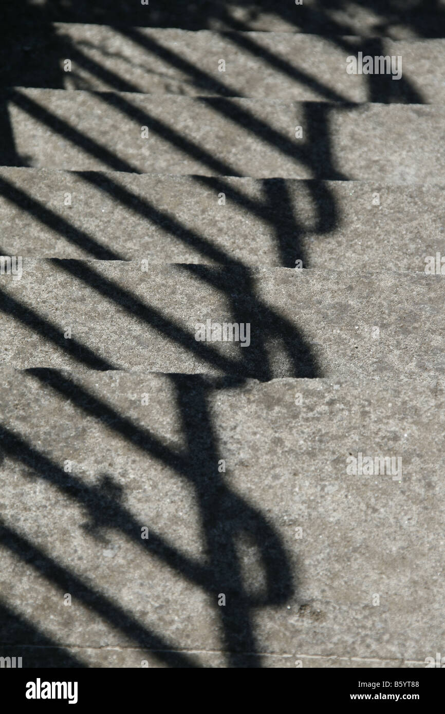 detail with steps with shadow outdoors in sun Stock Photo - Alamy
