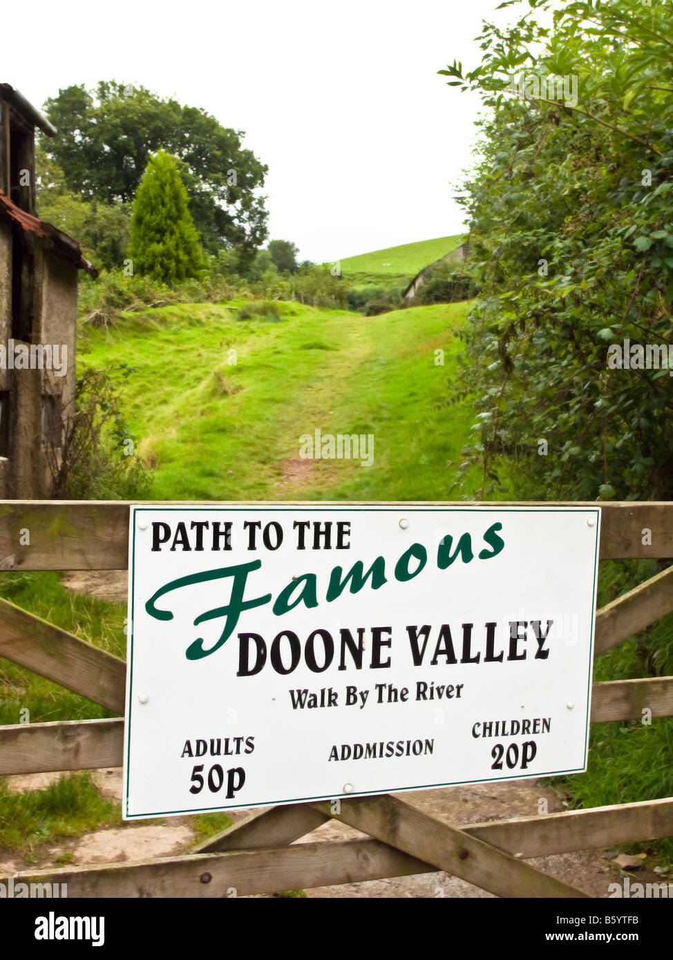 Gateway to walks in the famous Doone Valley in Somerset England UK EU ...