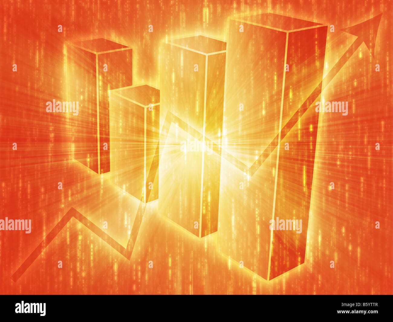 Illustration of Spreadsheet data and business charts in glowing ...