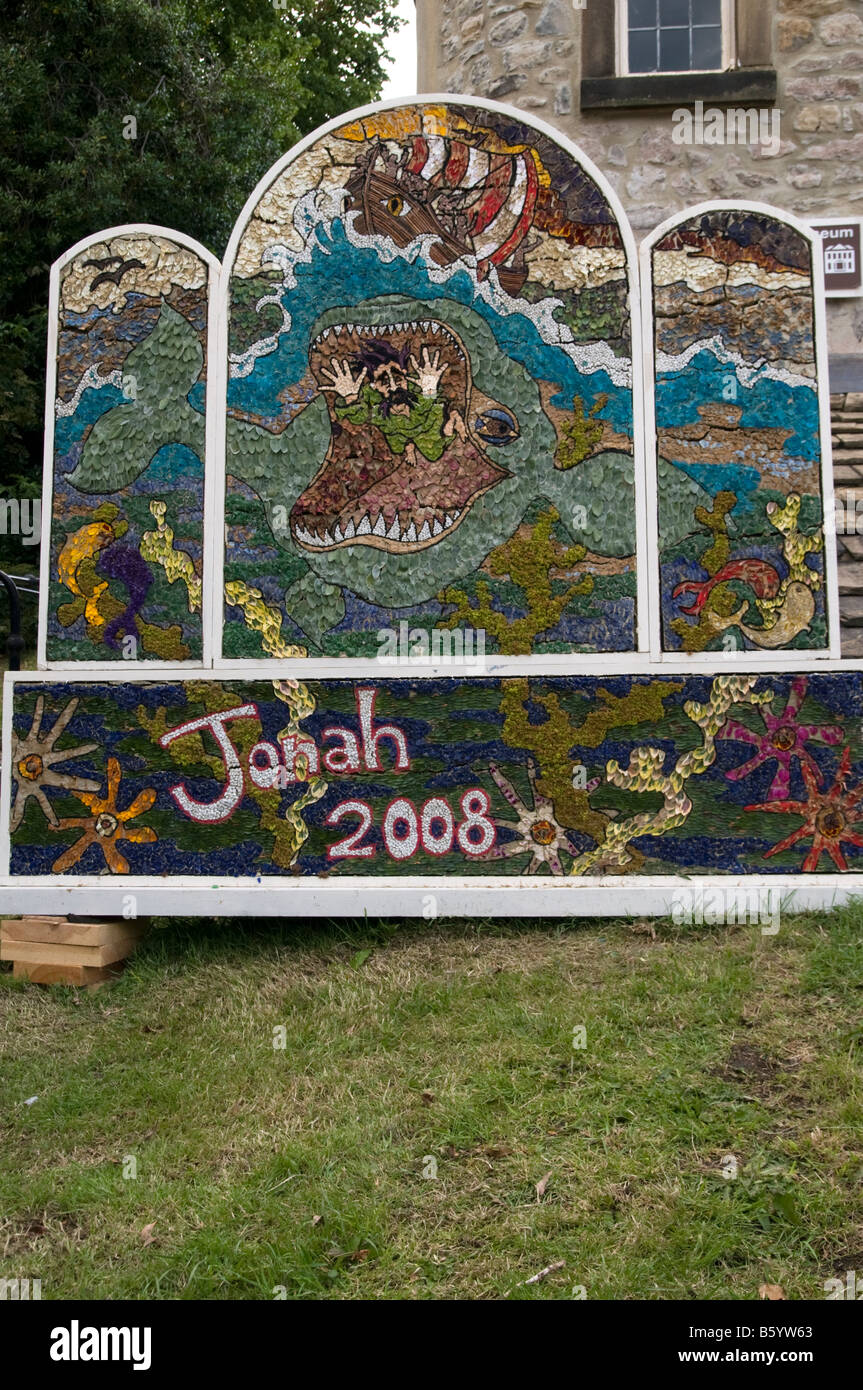 Bakewell Town centre Well dressing Derbyshire Peak District England UK ...
