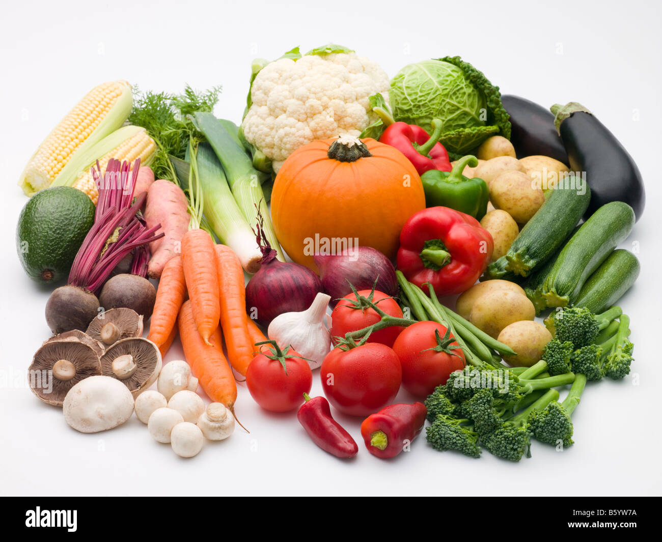 Selection Of Fresh Vegetables Stock Photo - Alamy