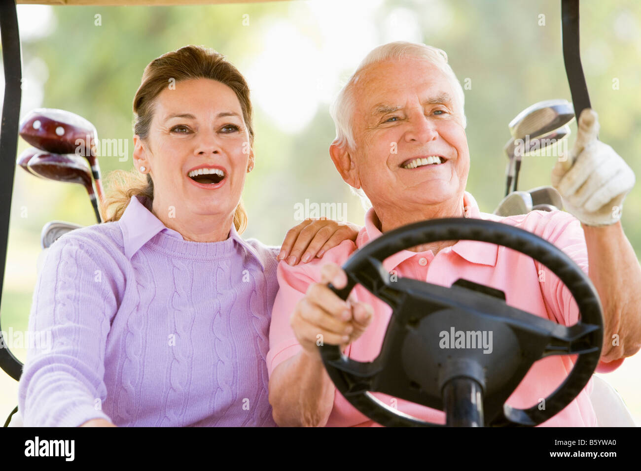 Golf cart people pointing hi-res stock photography and images - Alamy