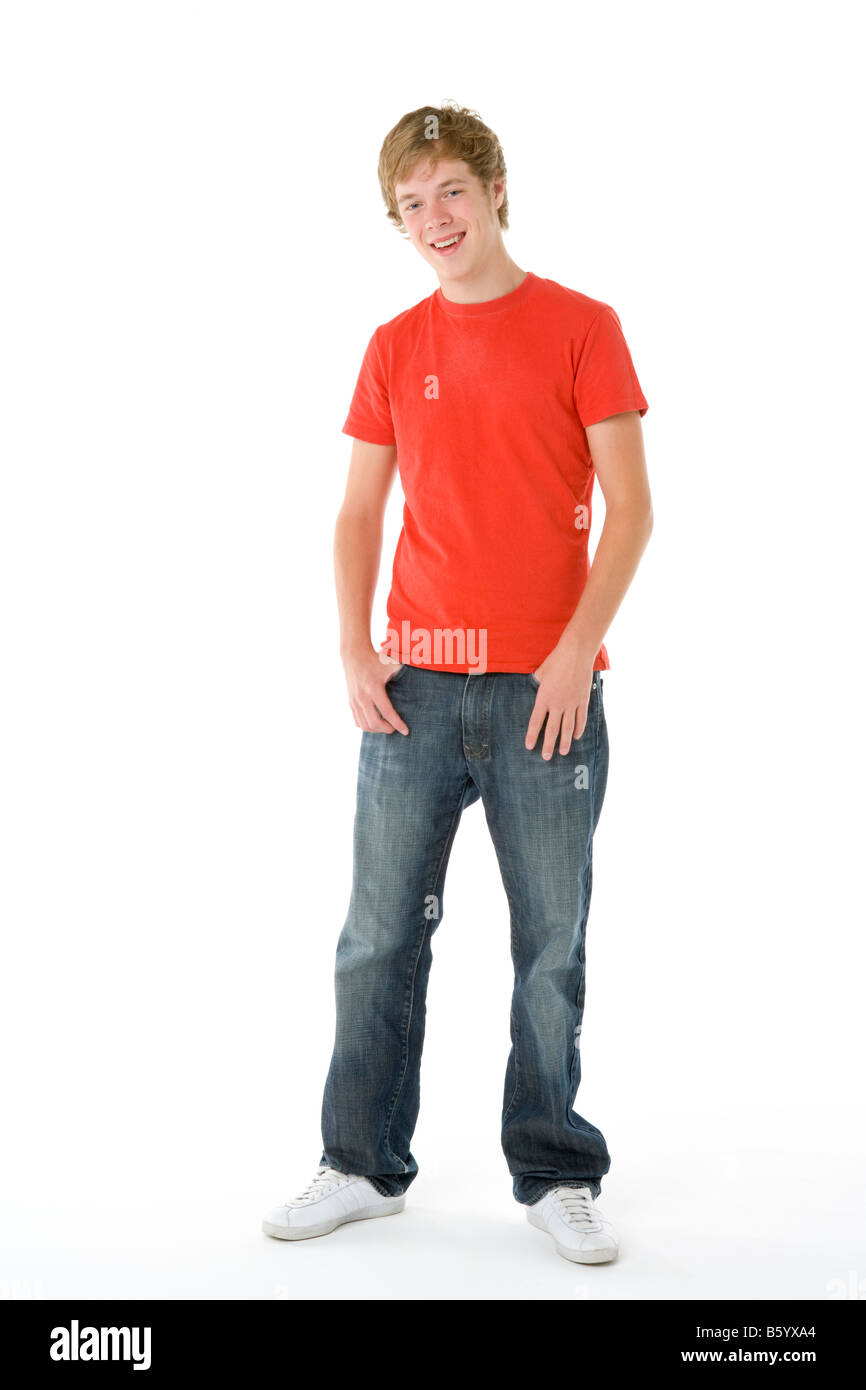 Portrait Of Teenage Boy Stock Photo - Alamy