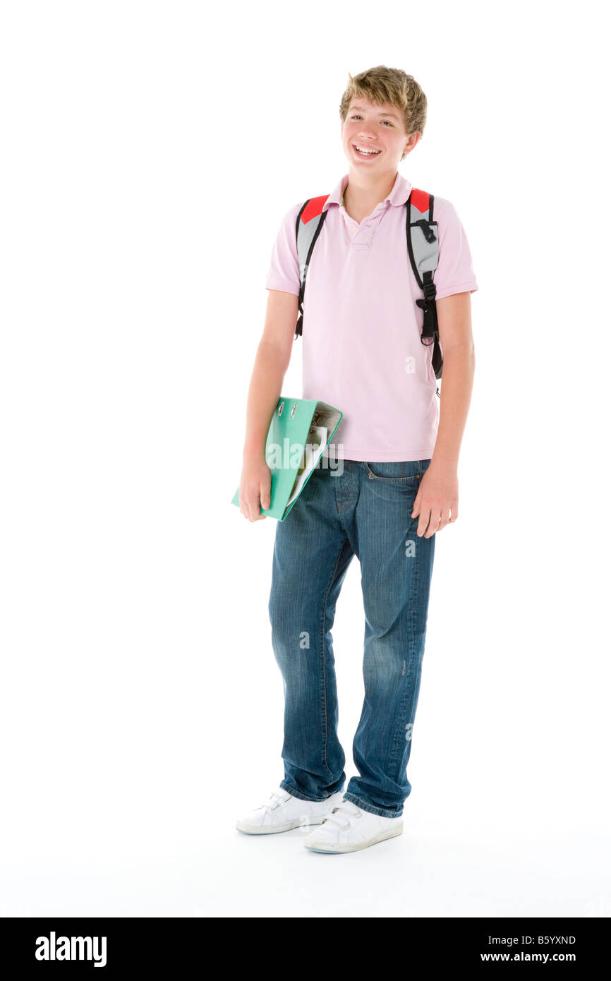 Portrait Of Teenage Schoolboy Stock Photo - Alamy