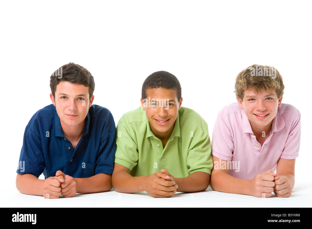 Happy african american teen boys Cut Out Stock Images & Pictures - Alamy
