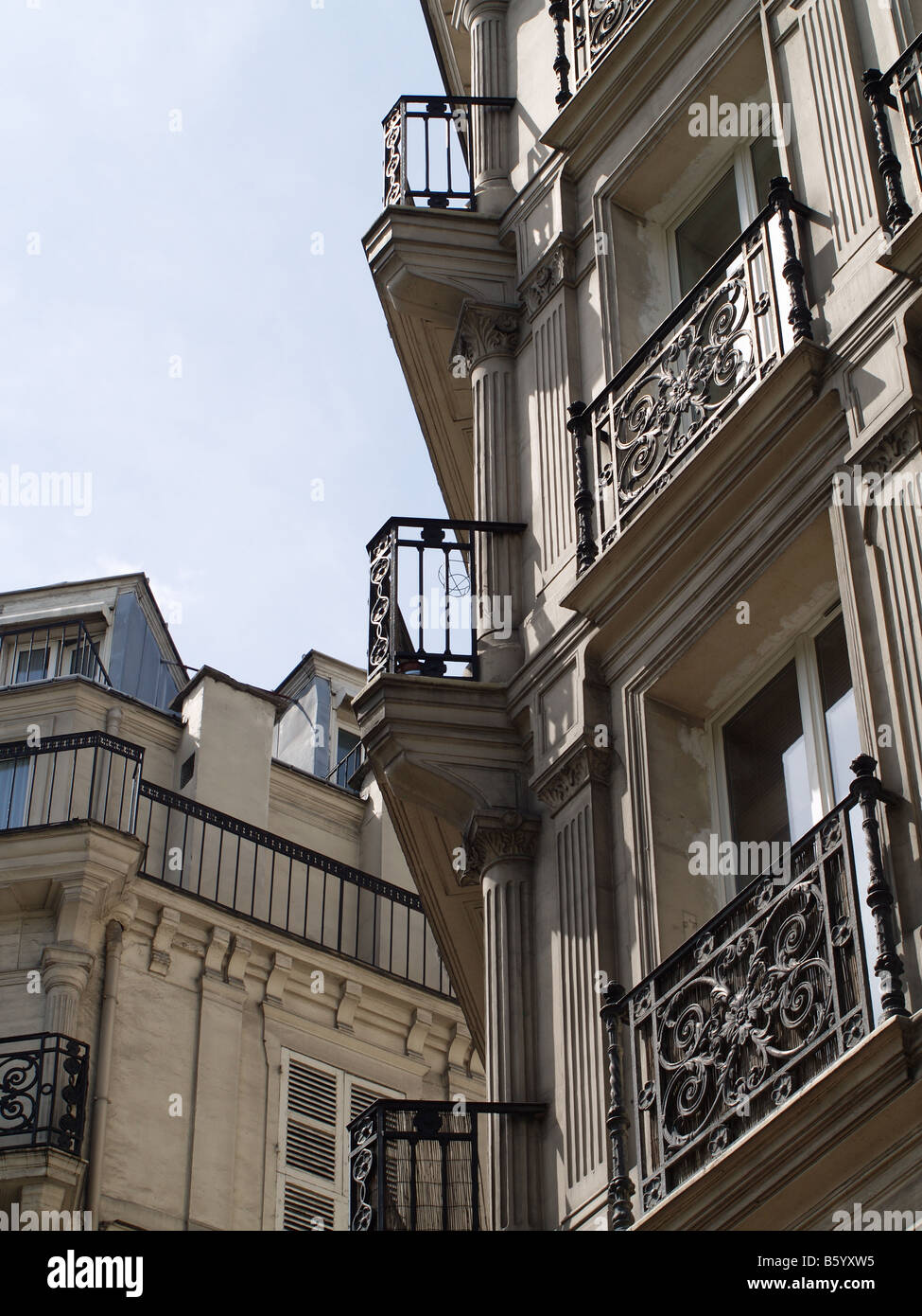 Balconies in Paris France Stock Photo - Alamy