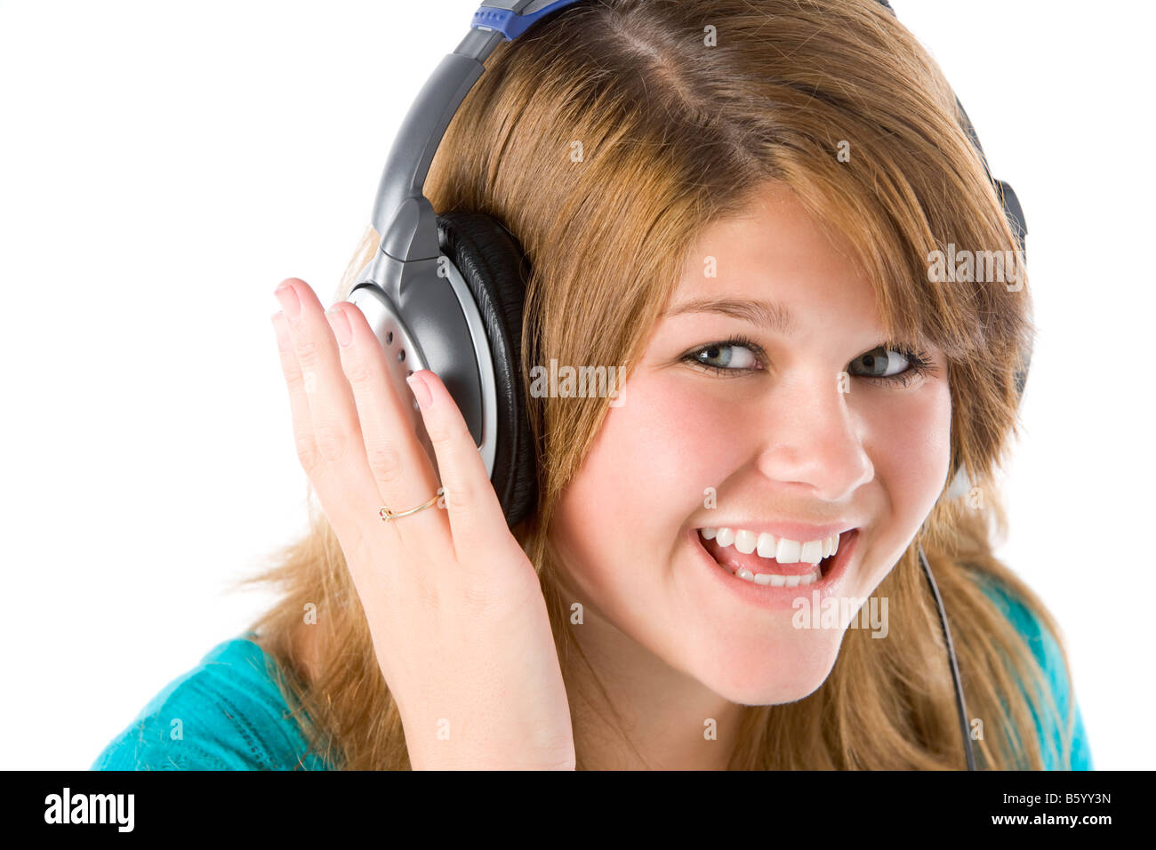 Teenage Girl Listening To Music Stock Photo - Alamy