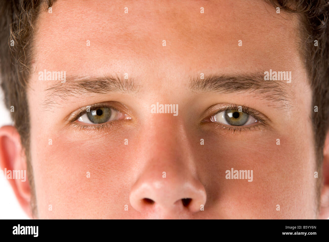 Close Up Teenage Boy's Eyes Stock Photo - Alamy
