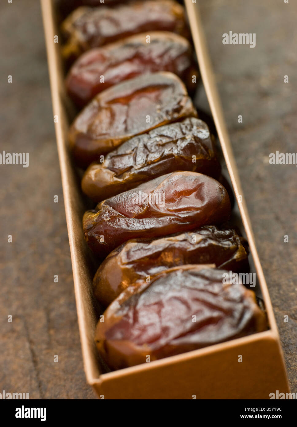 Box of Dried Dates Stock Photo - Alamy