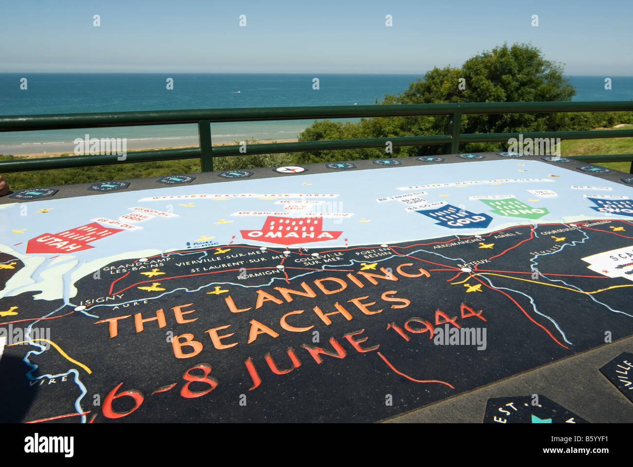 Map of the normandy landings hi-res stock photography and images - Alamy