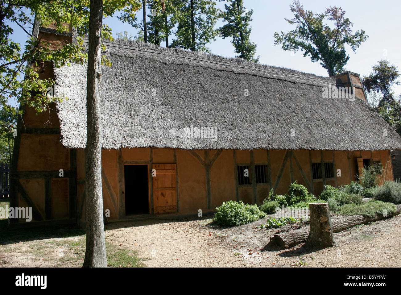 Exterior view of Mt. Malady at Henricus in Virginia, the first hospital ...