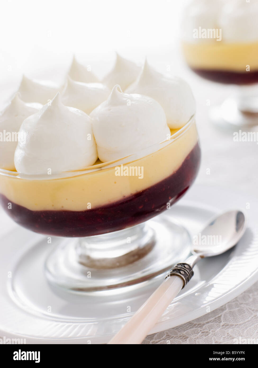 Individual Glass of Sherry Trifle Stock Photo - Alamy