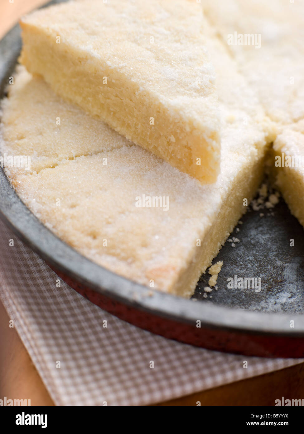 Baking Tin with Scottish Shortbread Stock Photo - Alamy