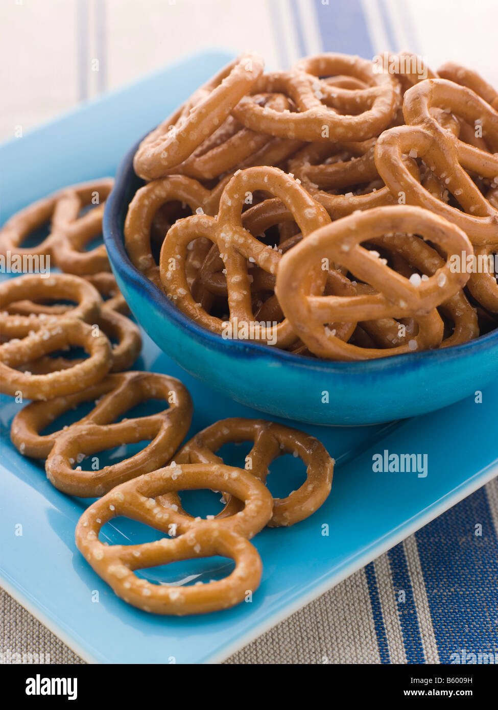 Bowl of Pretzels Stock Photo - Alamy