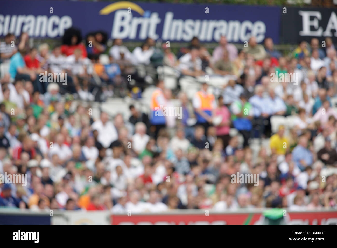 crowd fans spectaters blurred out of focus sports cricket soft ...