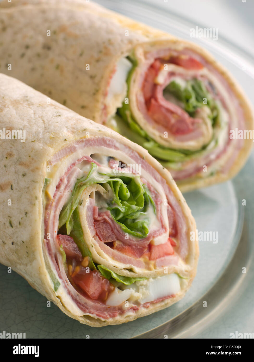 Wrap tortilla sandwich ham hi-res stock photography and images - Alamy