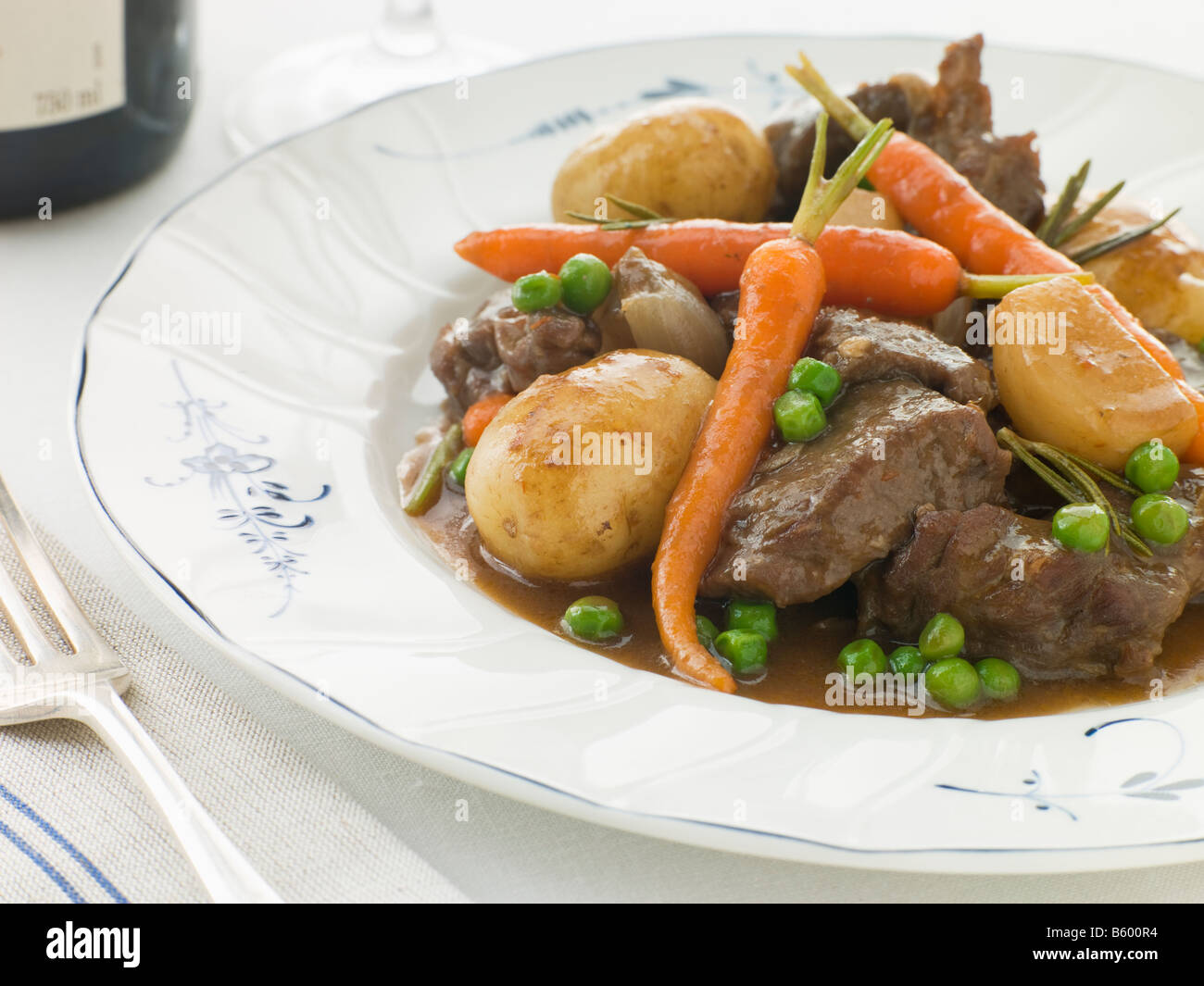 Navarin of Spring Lamb and Baby vegetables Stock Photo - Alamy