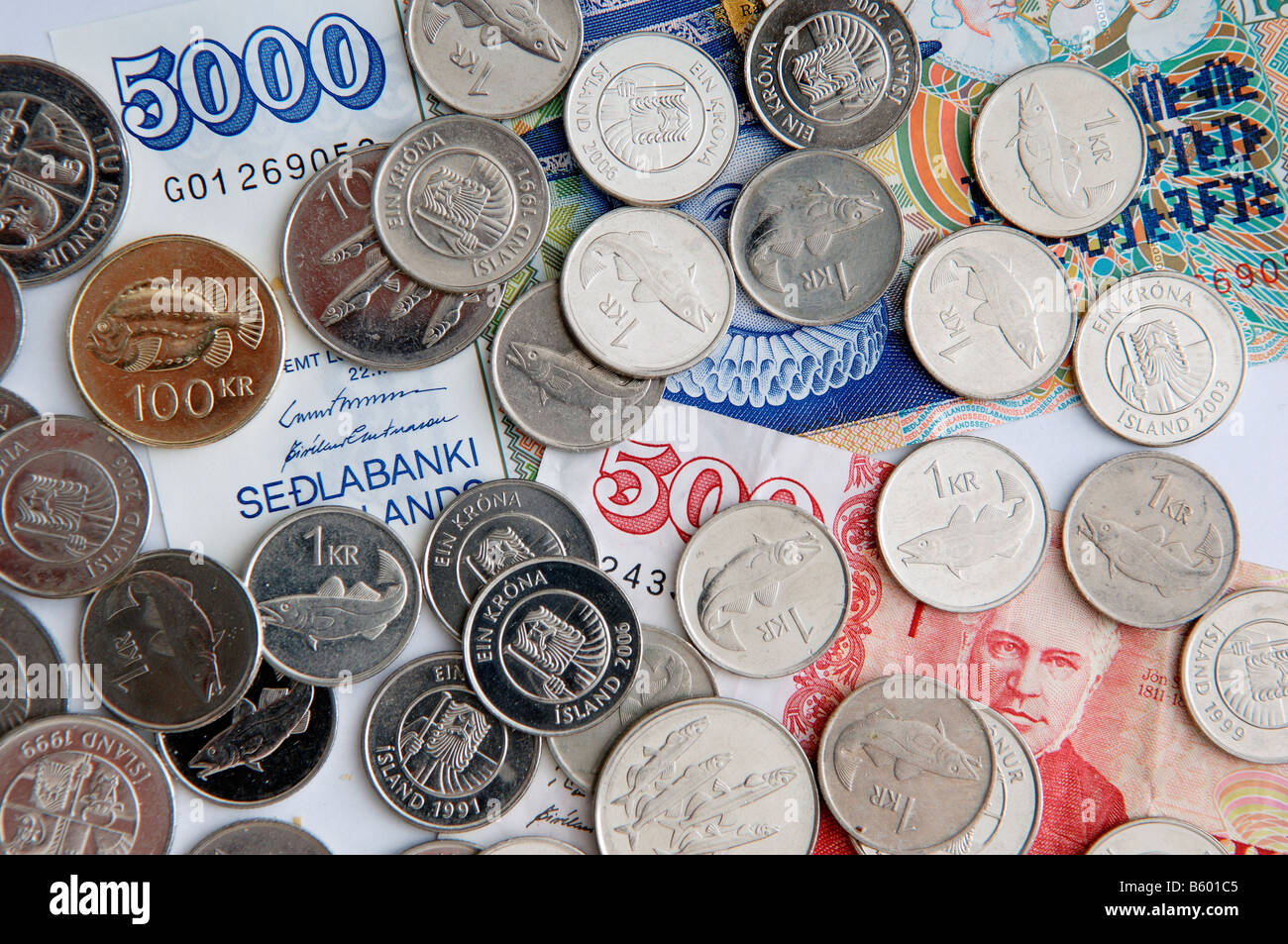 Icelandic coins hi-res stock photography and images - Alamy