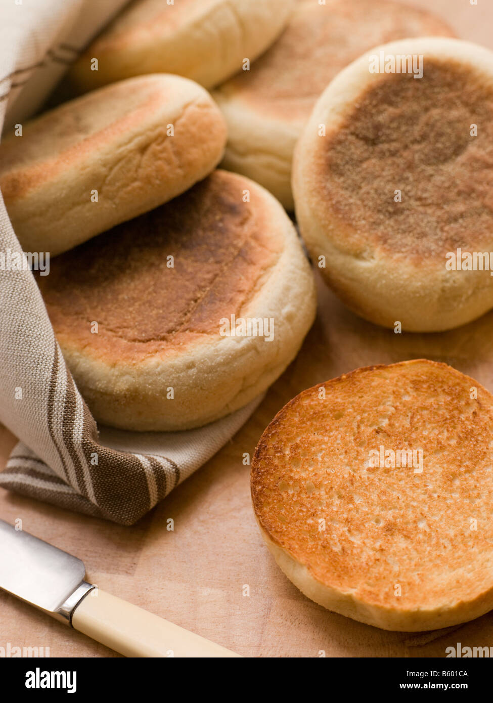 Toasted English Muffins Stock Photo - Alamy