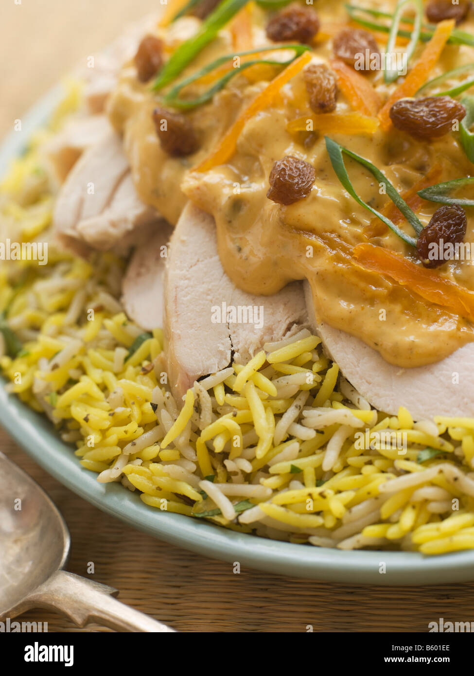 Coronation Chicken and Rice Salad Stock Photo - Alamy