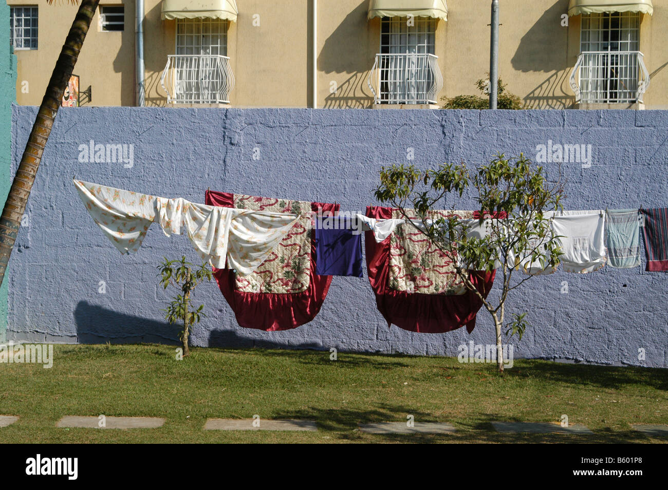 Clothes drying on the wire. Open Games in São Roque, São Paulo, Brazil ...