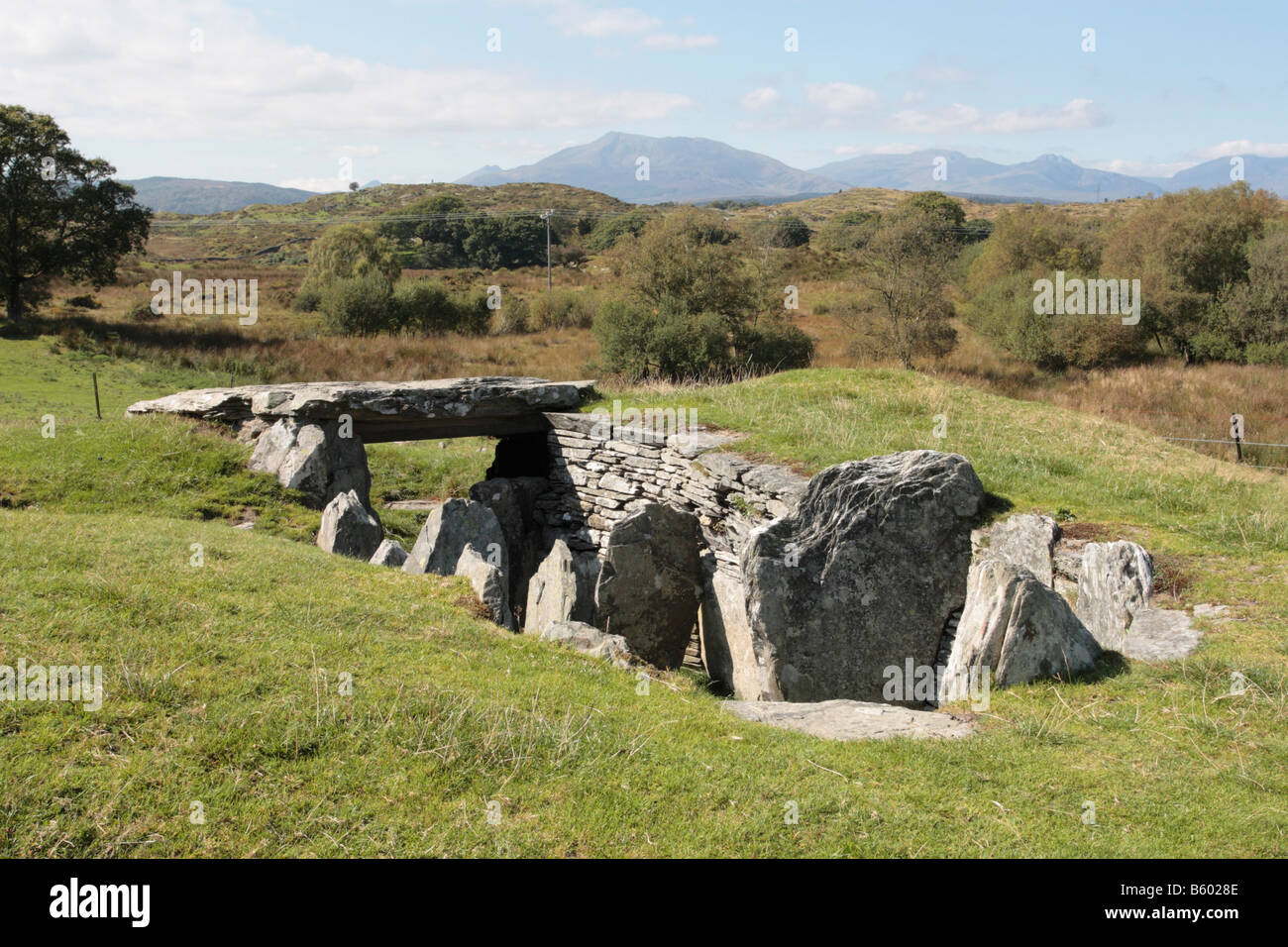 Neolithic burial chamber at Capel Garmon near Betws y Coed Snowdonia ...