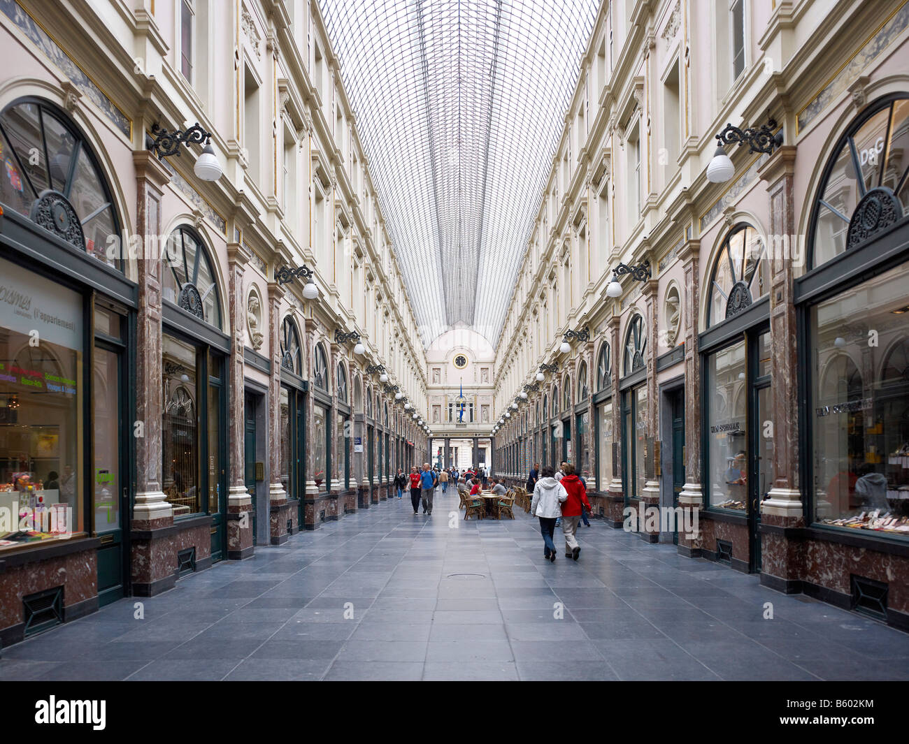 Galeries Royales Saint Hubert Brussels Brabant Belgium Stock Photo - Alamy