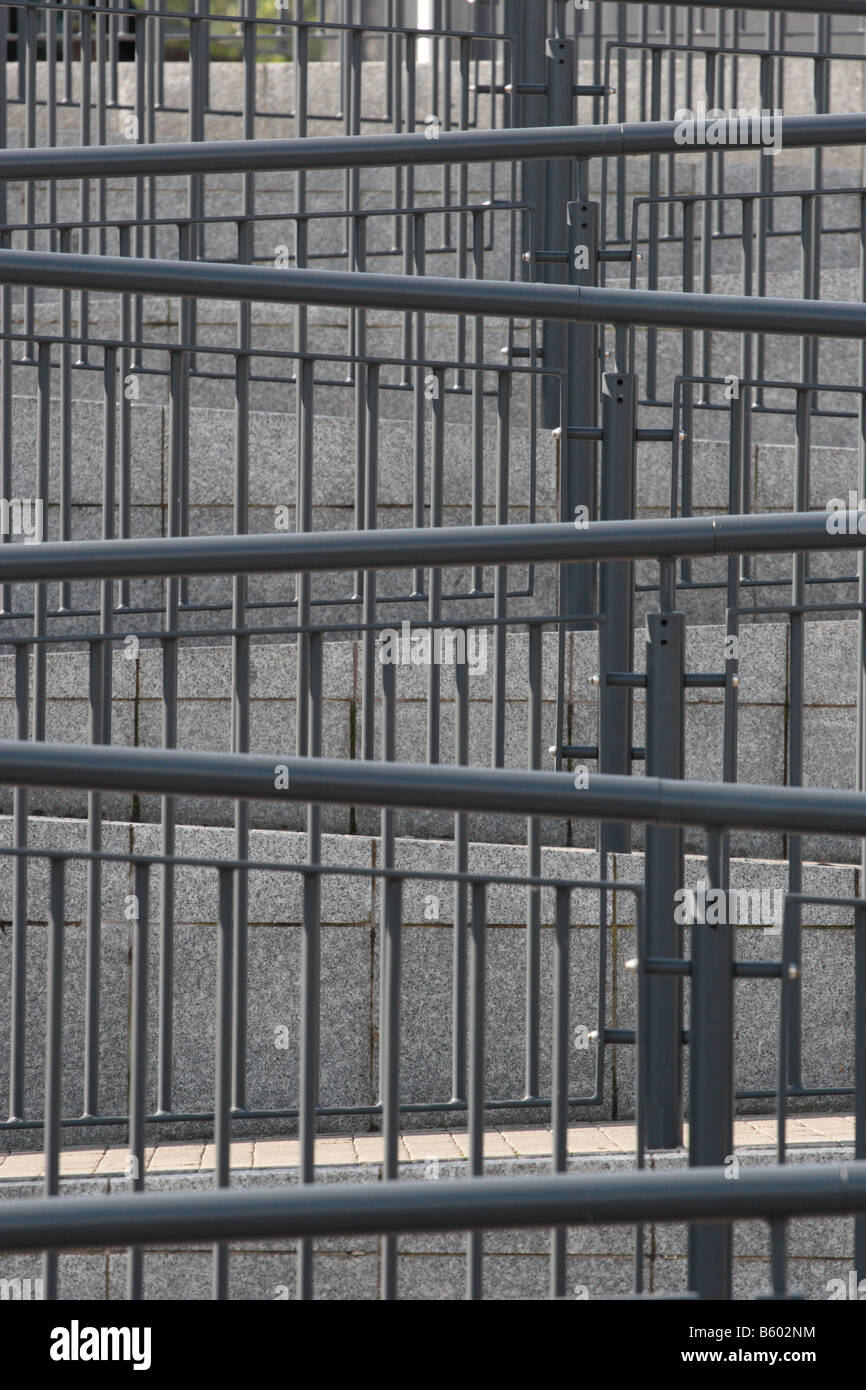 Ramp and railings seen in profile Stock Photo - Alamy