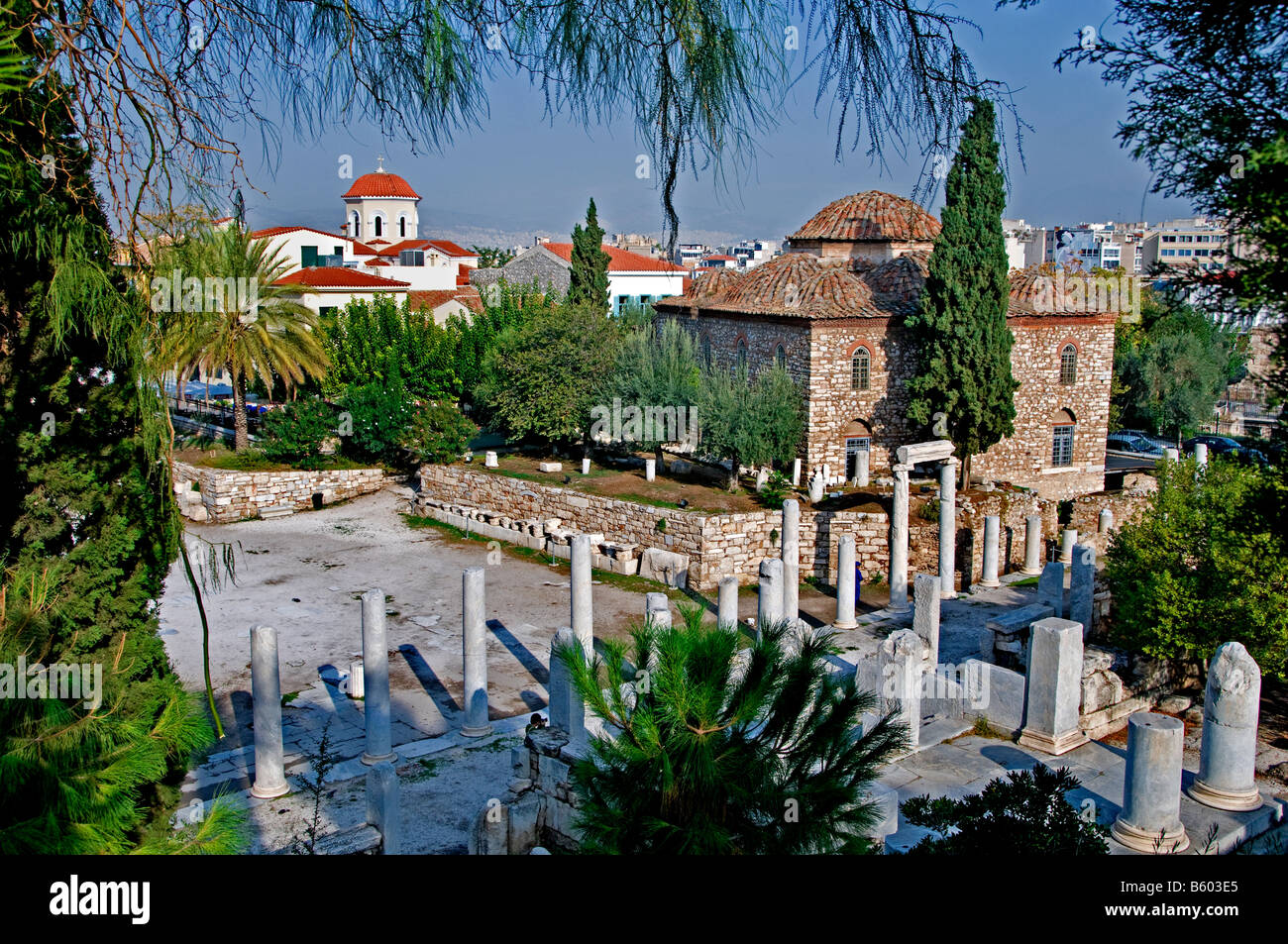 Remains of the Forum built in Athens in the Roman period east of the ...