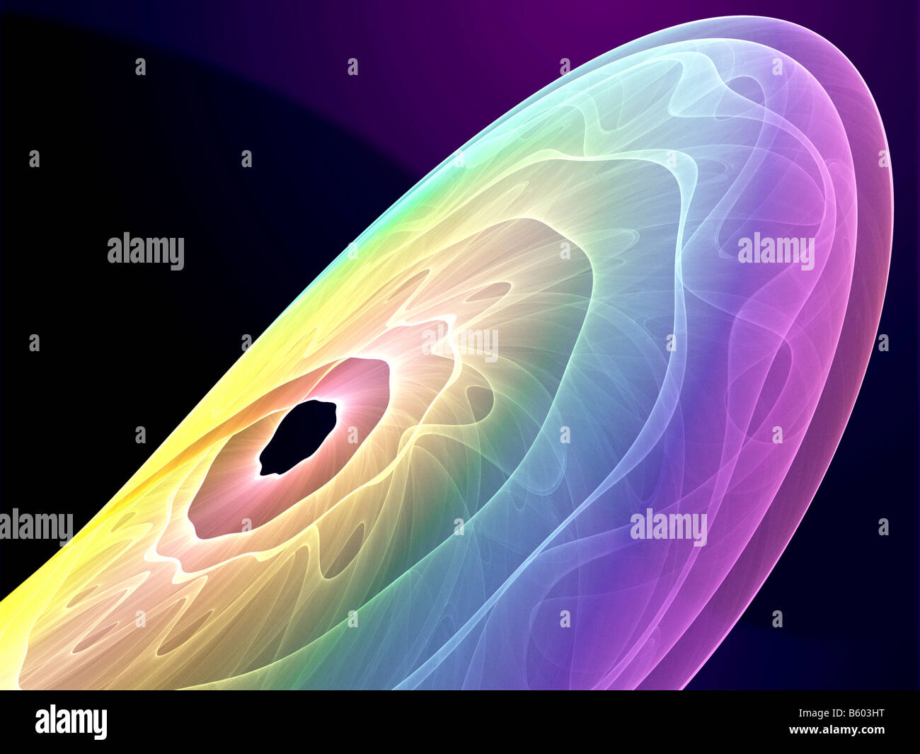 Abstract wallpaper illustration of wavy flowing energy and colors Stock ...