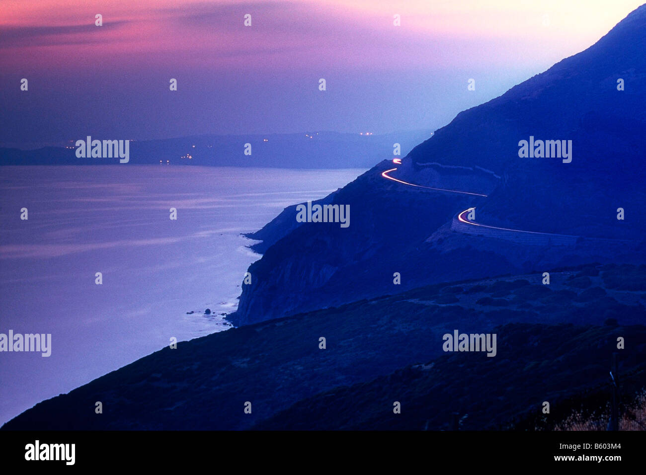 The road between Bosa and Alghero Sardinia Italy Stock Photo - Alamy