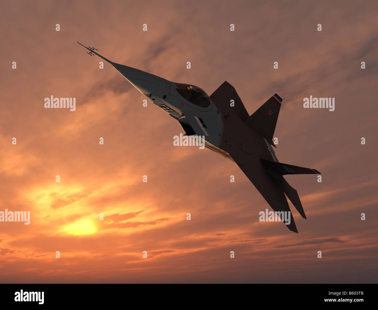 An American YF 22 Lightning Also Known As The F 22 Raptor Stock Photo ...