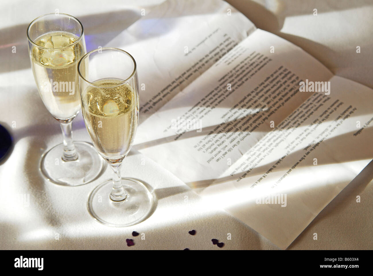 Wedding Speech and Champagne Stock Photo - Alamy
