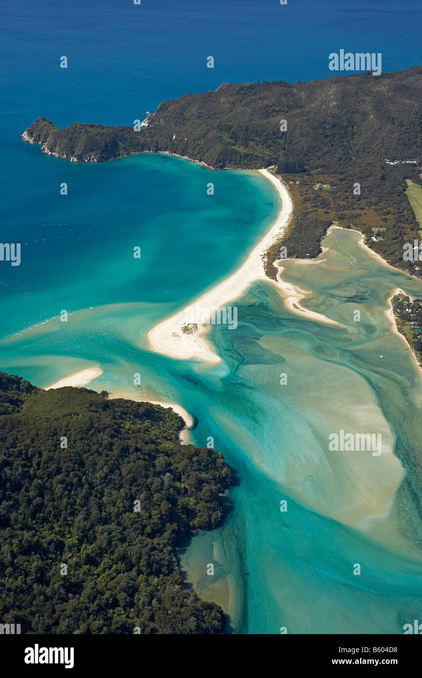 Awaroa Bay Awaroa Inlet and Holiday Homes Abel Tasman National Park Nelson Region South Island ...