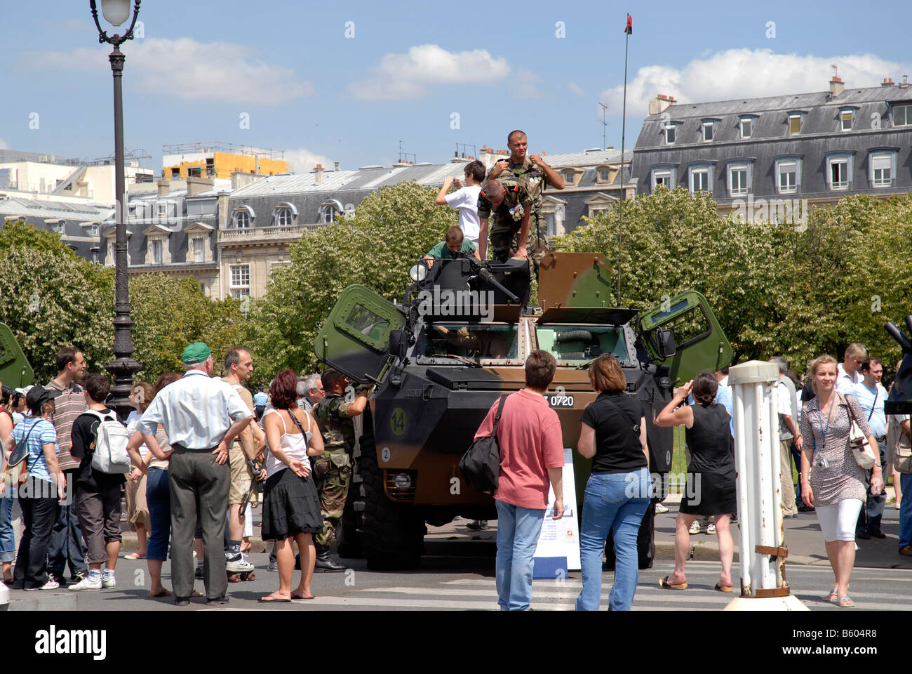 After the army parade 14 July Bastille day National Day Paris France ...
