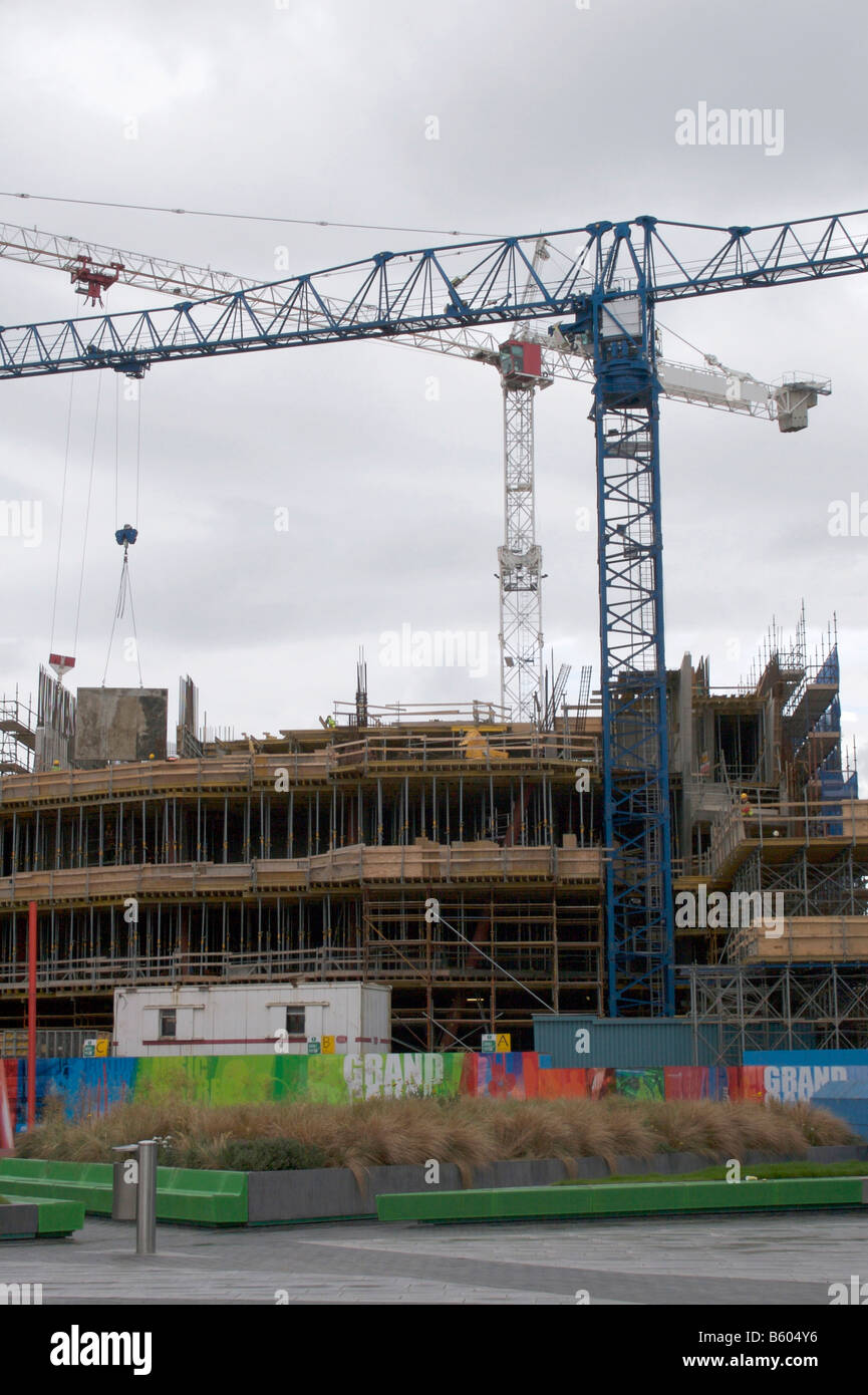 Construction work at Grand Canal Square in Dublins docklands Ireland ...