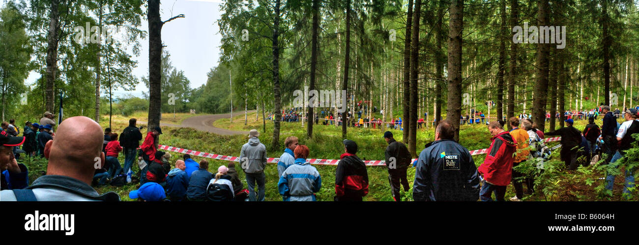 Panorama view of rally spectators Stock Photo - Alamy
