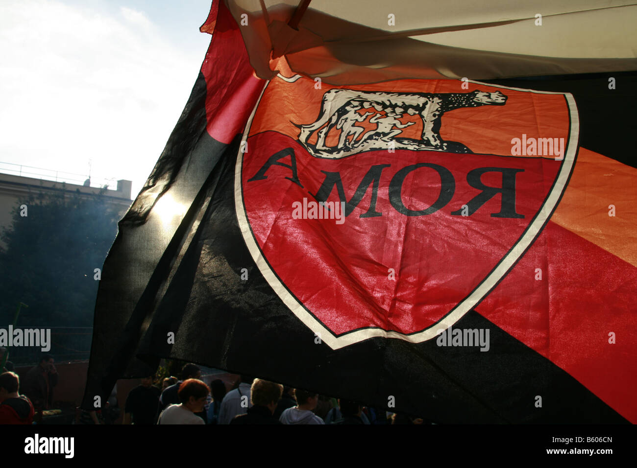 roma and lazio football team flags outdoors in sun Stock Photo - Alamy