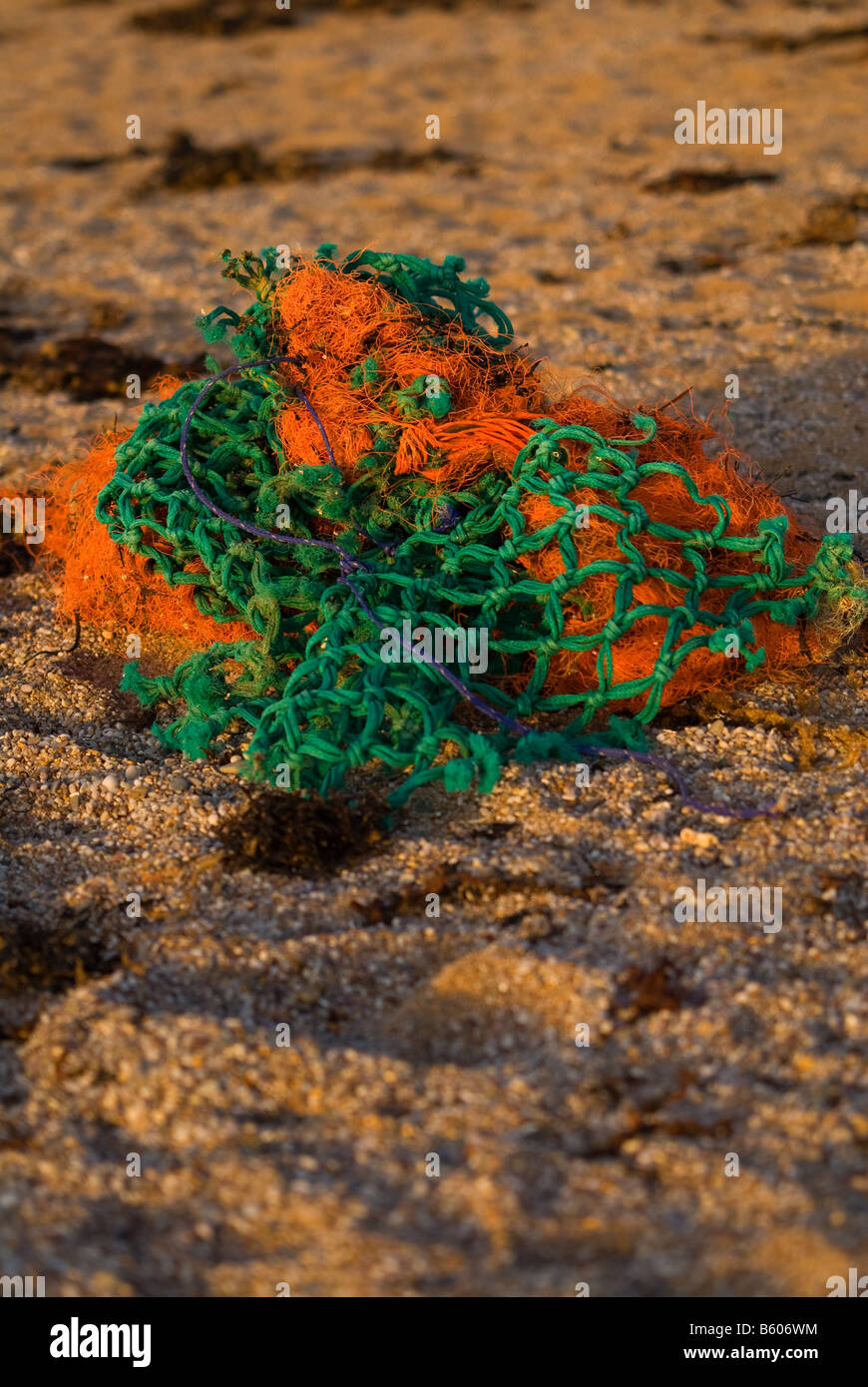 Twist Fishing net on the Beach Stock Photo - Alamy