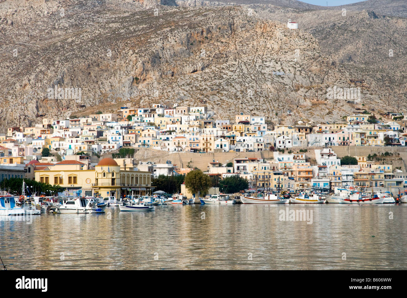 Harbour at Kalymnos Greece Stock Photo - Alamy
