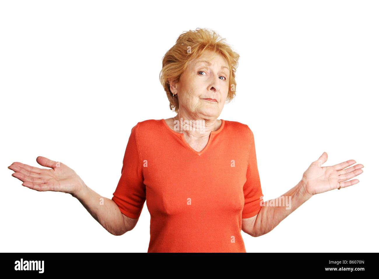 Beautiful mature woman shrug hi-res stock photography and images - Alamy