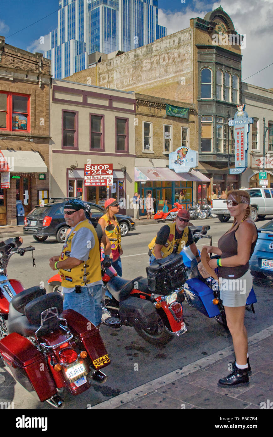 Republic of Texas Biker Rally at W 6th Street in Austin Texas USA Stock ...