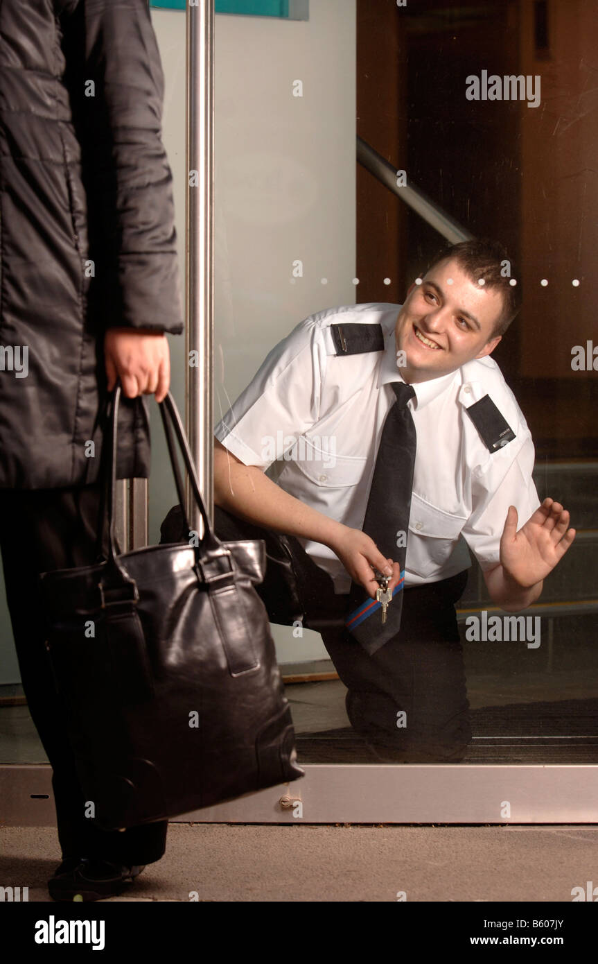 Office security guard door uk hi-res stock photography and images - Alamy