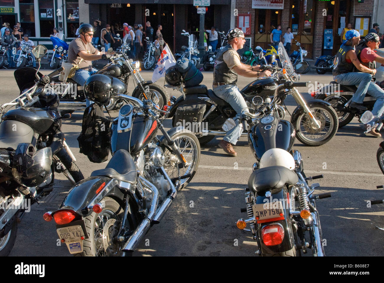 Republic of Texas Biker Rally at W 6th Street in Austin Texas USA Stock ...