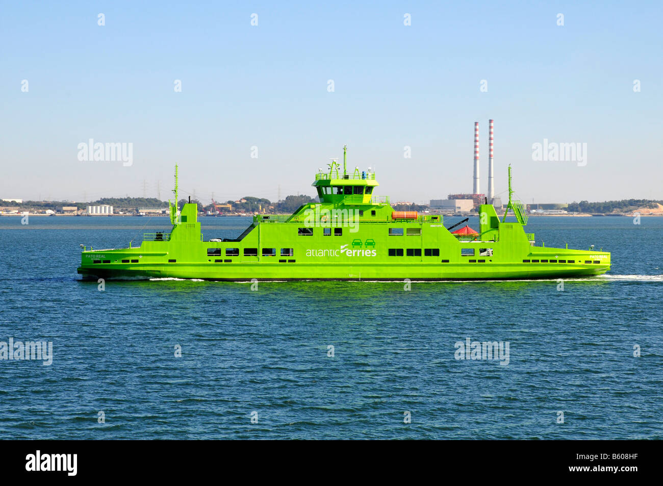 Ferry boat betwen Setubal and Troia resort, Portugal Stock Photo - Alamy