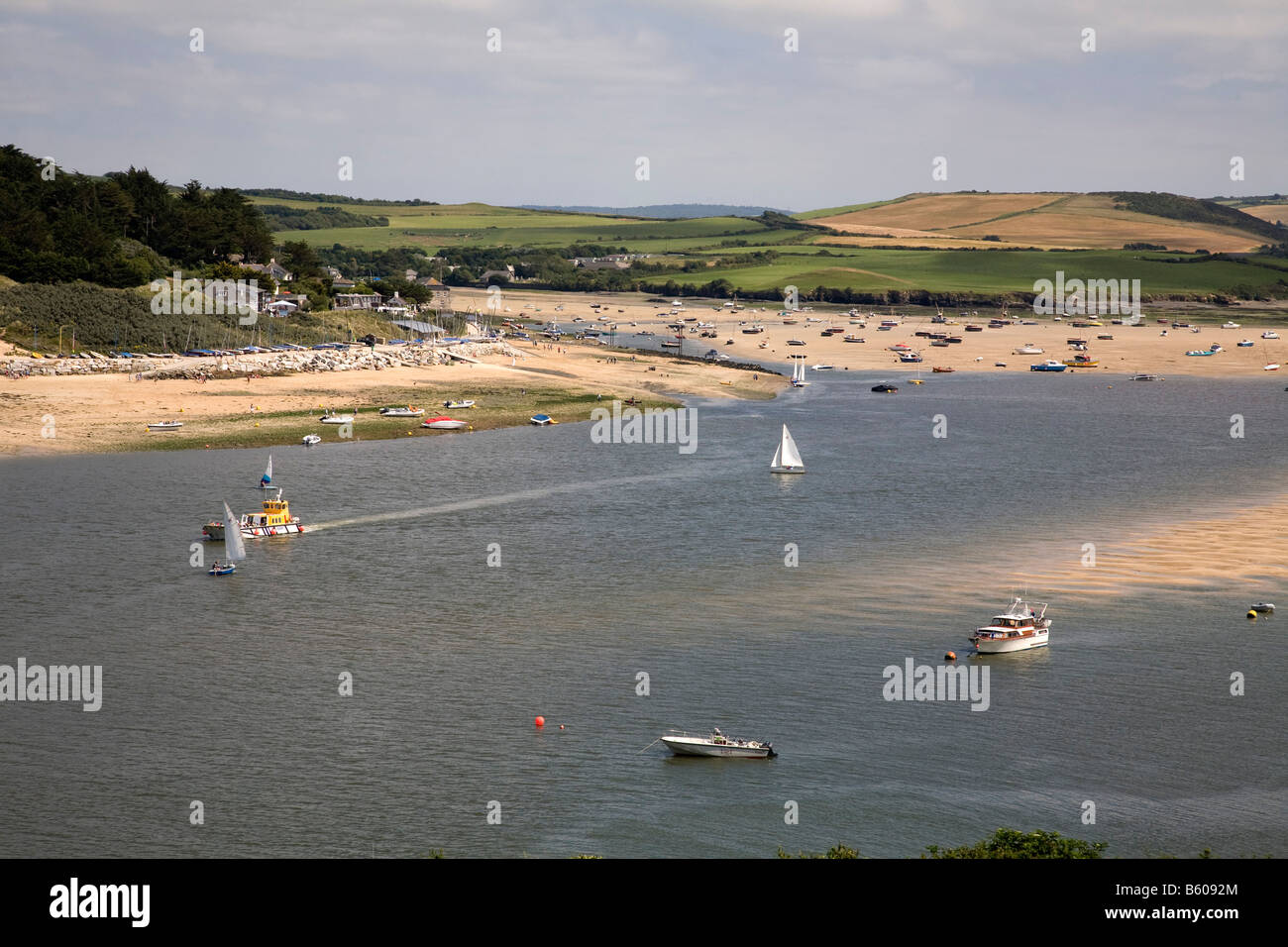 rock and camel estuary from padstow cornwall Stock Photo - Alamy