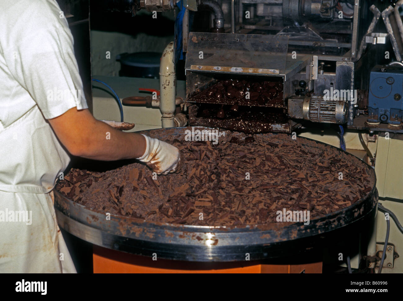 Belgian people adult man male employee at work worker working at Godiva ...