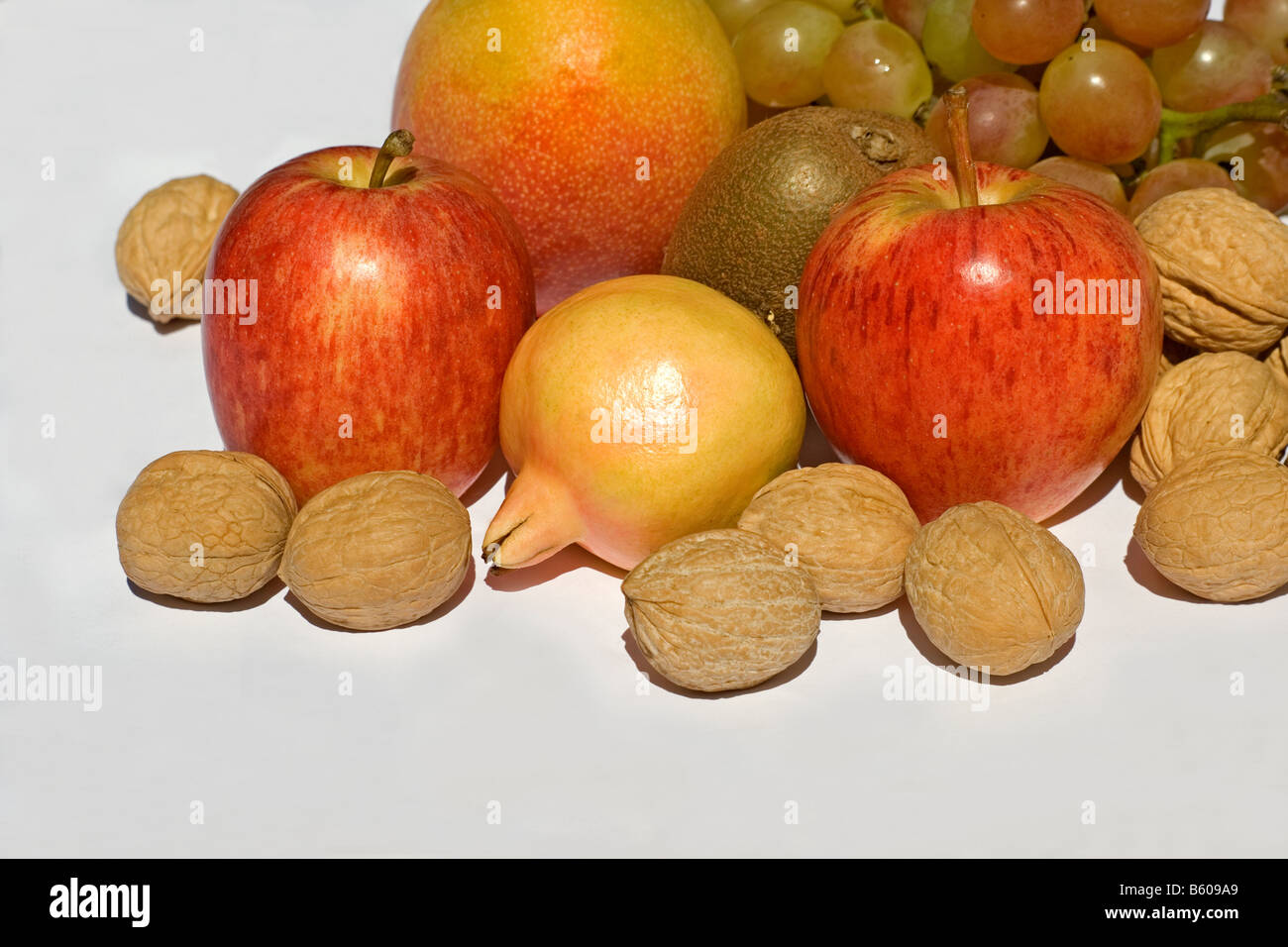Healthy food on white background Stock Photo - Alamy